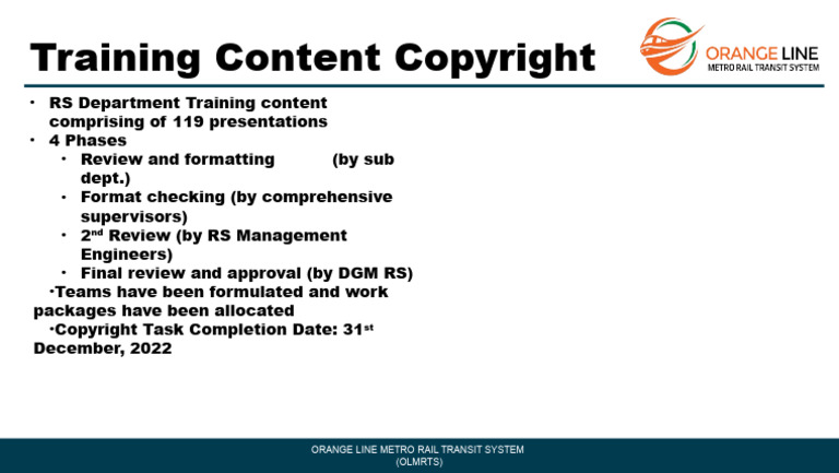 Copyright of Training Material Slide (28!10!2022) | PDF