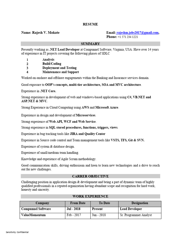 Dice Resume CV Rajesh Mokate | Download Free PDF | World Wide Web | Internet & Web