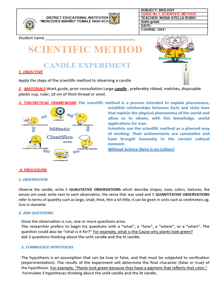 Scientific Method Guide 2019 | PDF | Scientific Method | Hypothesis