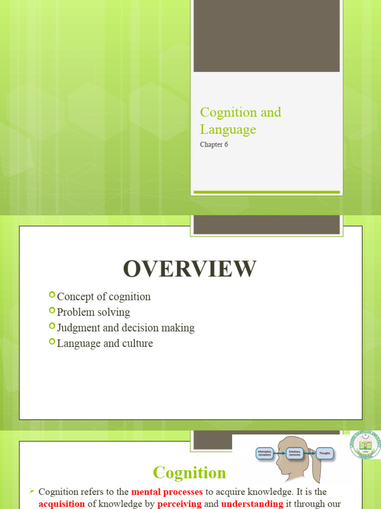 Cognition and Language | PDF | Thought | Perception