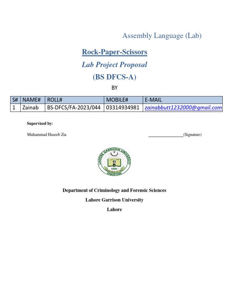 Ayesha Gulnajjz PDF | PDF | Assembly Language | Computer Programming