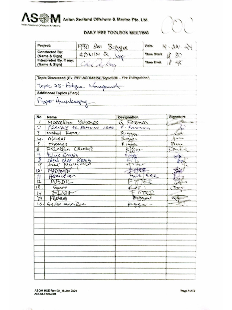 Topic 25 Fatigue Management | PDF