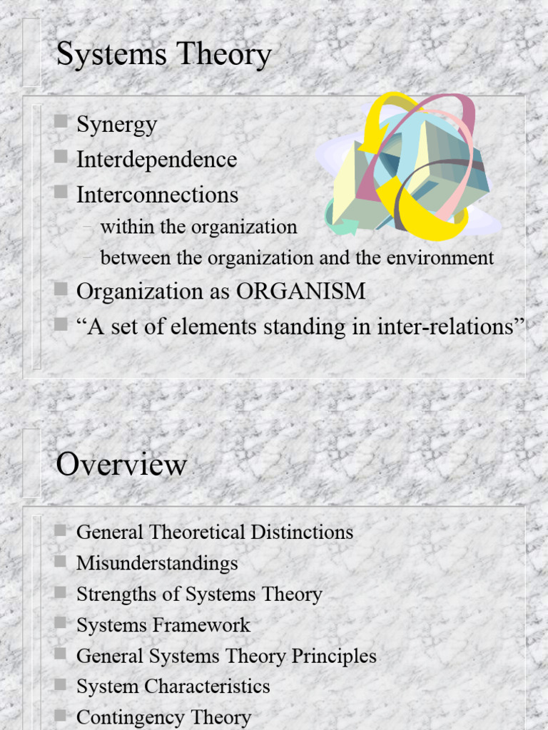 General Systems Theory | PDF | Systems Theory | System