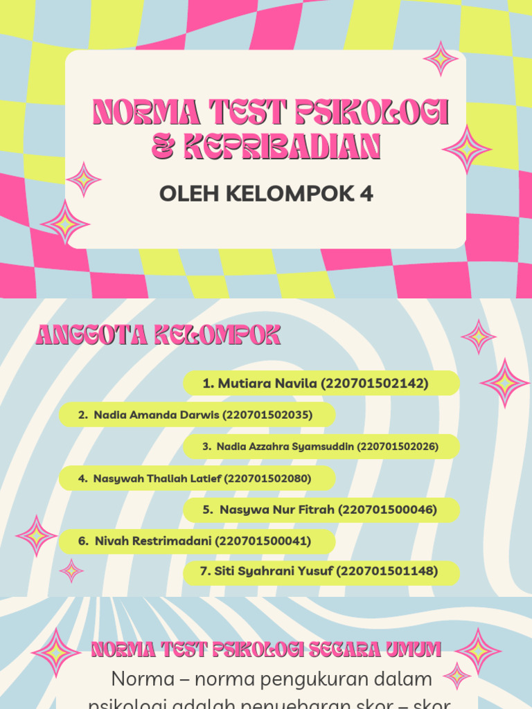 Norma Test Kepribadian KLP 4 | PDF