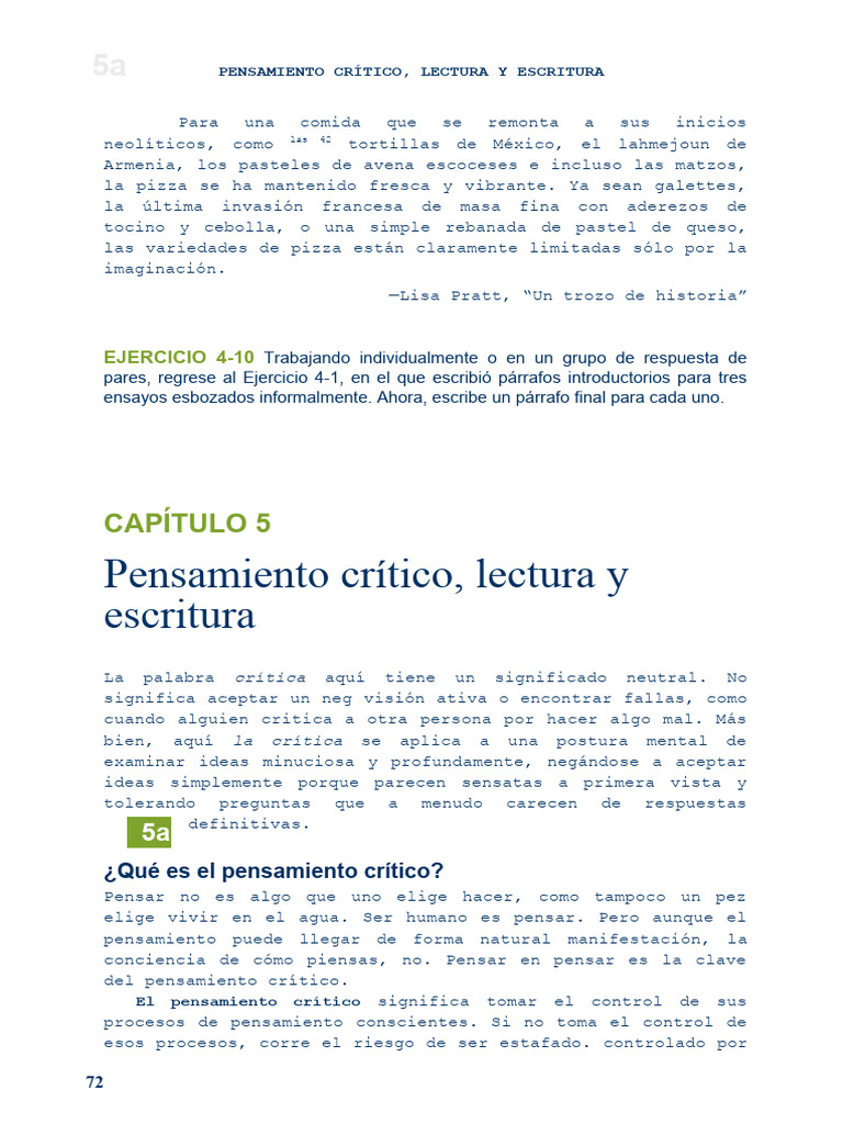 Pensamiento Crítico y Lectura Eficaz | PDF | Pensamiento | Falacia