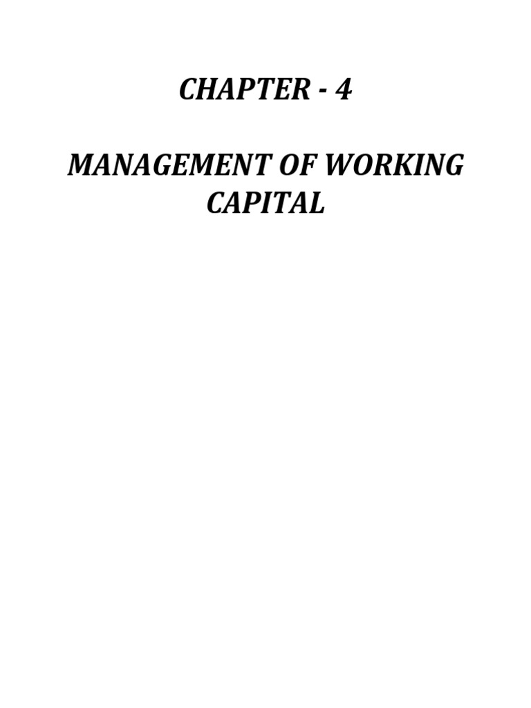 Chapter 4 Management of WC | PDF | Cash Flow Statement | Securitization