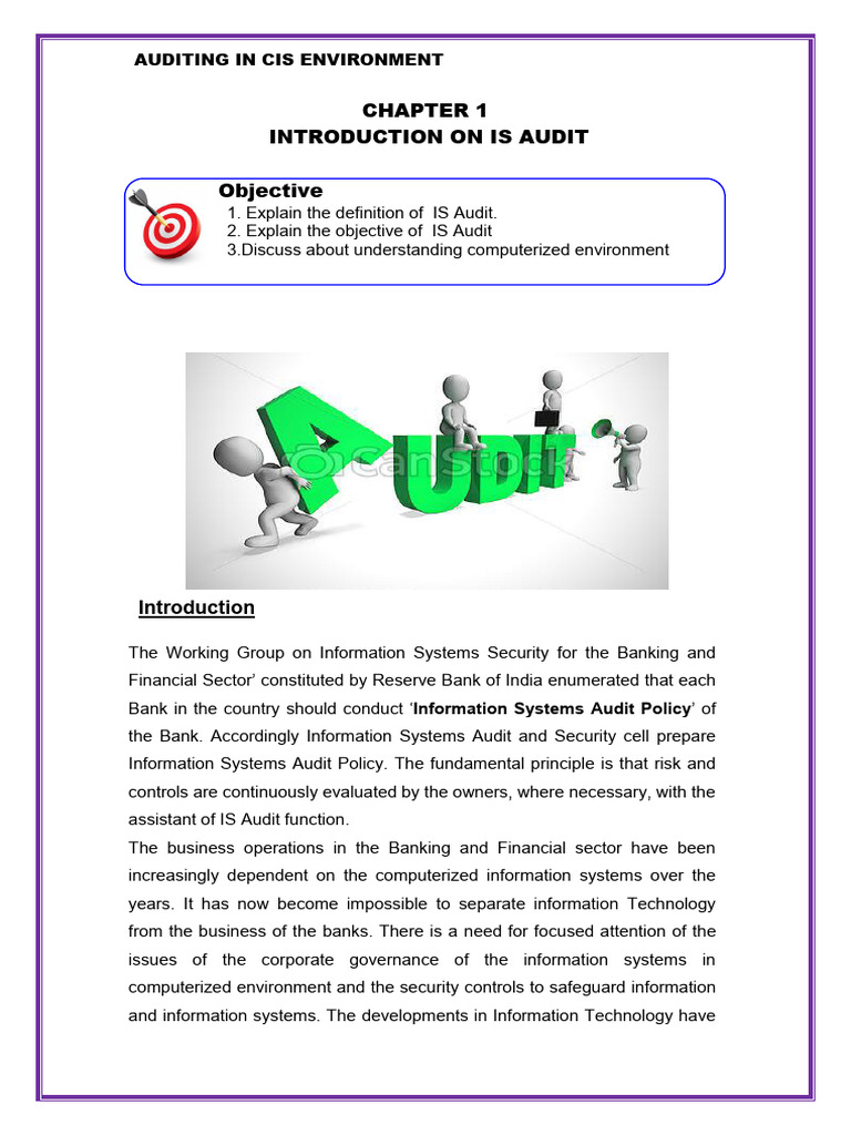 Introduction On Is Audit Objective: Auditing in Cis Environment | PDF | Audit | Information Security