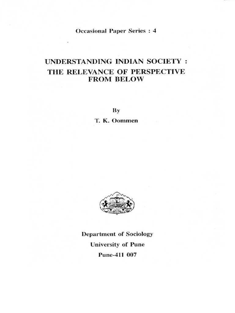 TK Oommen, Understanding Indian Society_ Perspective from below | PDF