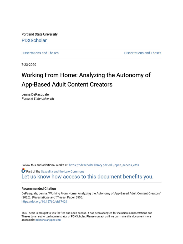 Working From Home - Analyzing The Autonomy of App-Based Adult Cont ...