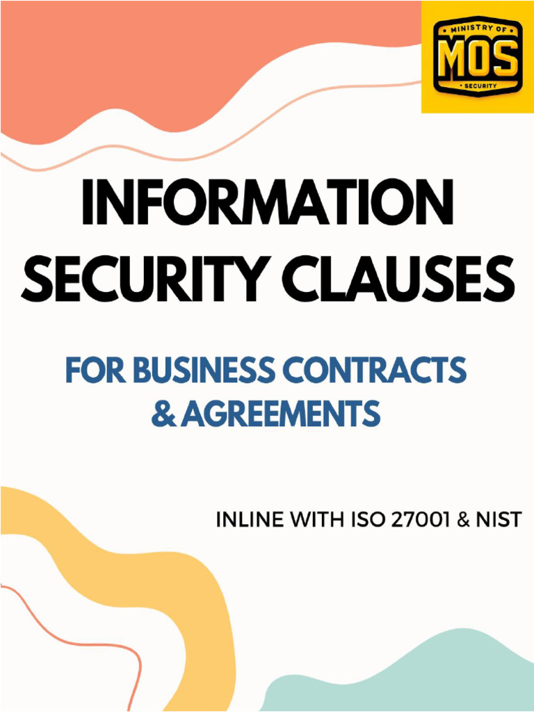 Information Security Clauses For Contracts | PDF | Information Security ...