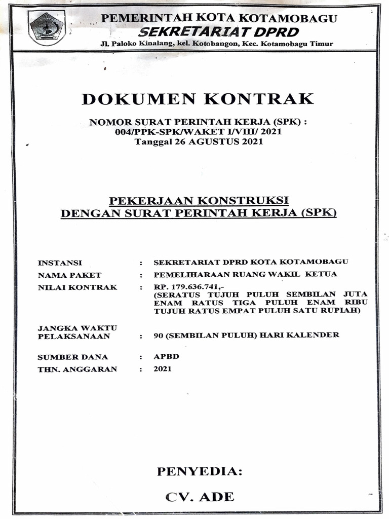 Pengalaman CV ADE | PDF