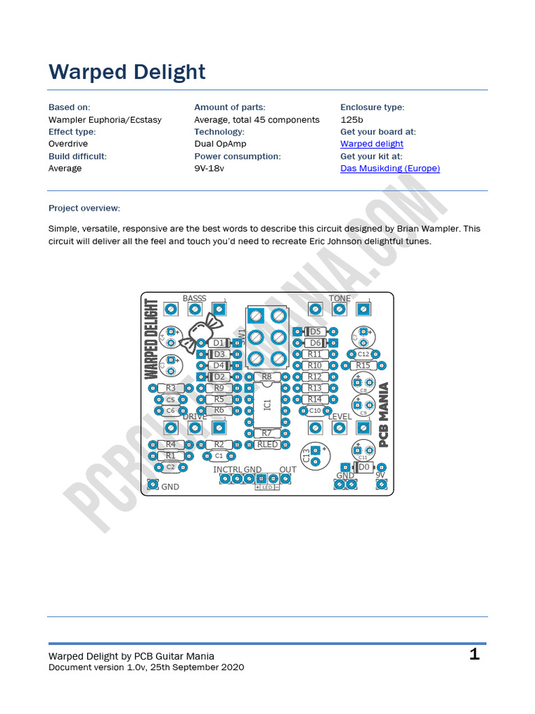 Warped Delight Building Docs | PDF | Capacitor | Resistor