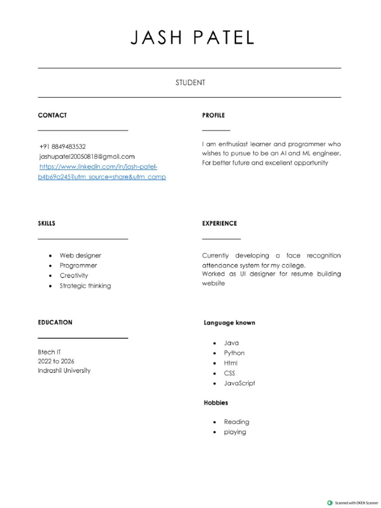 Jash Patel | PDF