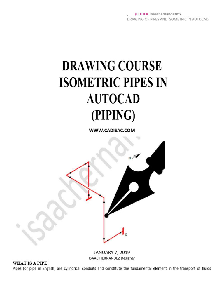 Isometric Pipe Drawing in AutoCAD Guide | PDF | Pipe (Fluid Conveyance ...
