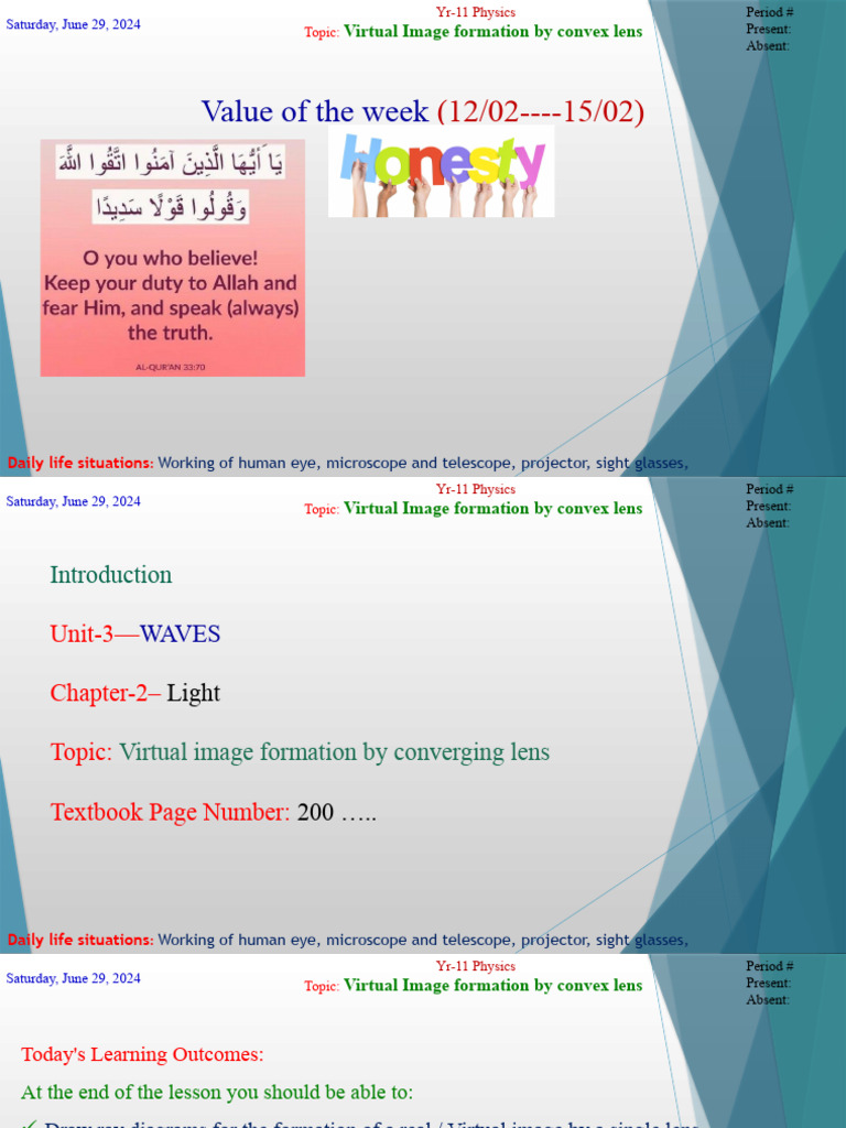 12-Virtual Image Formation by Convex Lens-New | PDF | Eye | Lenses