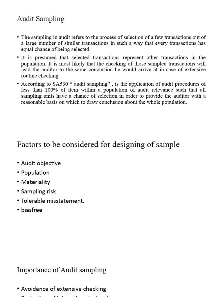 Audit Sampling | PDF | Audit | Sampling (Statistics)