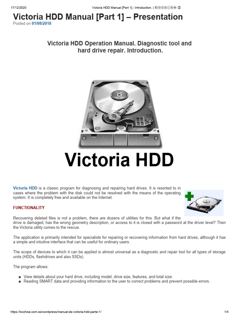 Victoria HDD Manual | Download Free PDF | Hard Disk Drive | Solid State Drive