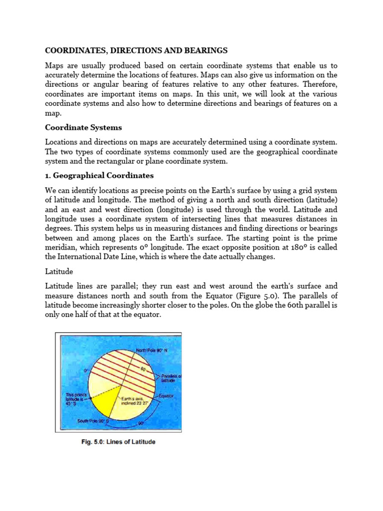 COORDINATES System | Download Free PDF | Latitude | Longitude