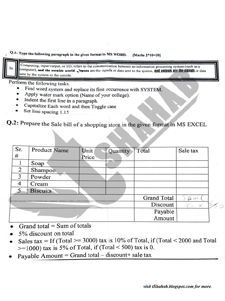 ICT Practical 2017 | PDF