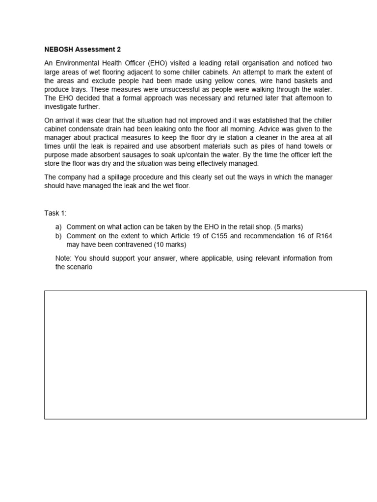 NEBOSH Assessment 2 | PDF | Technology & Engineering