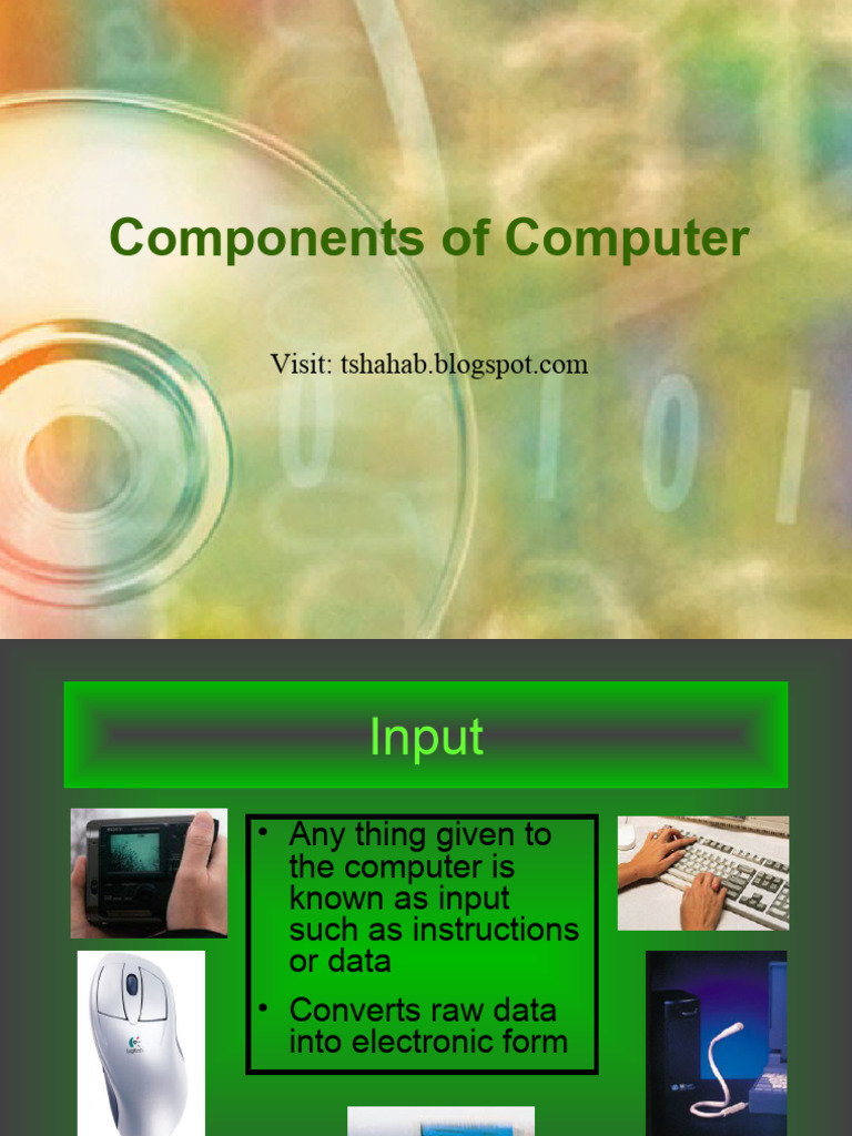 ICT Lecture 2 Components of Computer | Download Free PDF | Computer Keyboard | Image Scanner
