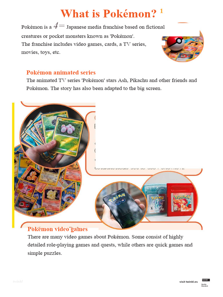 Pokemon Reading Comprehension | PDF | Pokémon