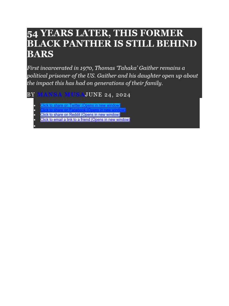 Black Panther | PDF | Crimes | Crime & Violence