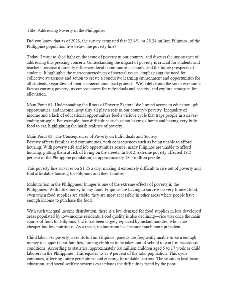 POVERTY | PDF | Poverty | Poverty & Homelessness