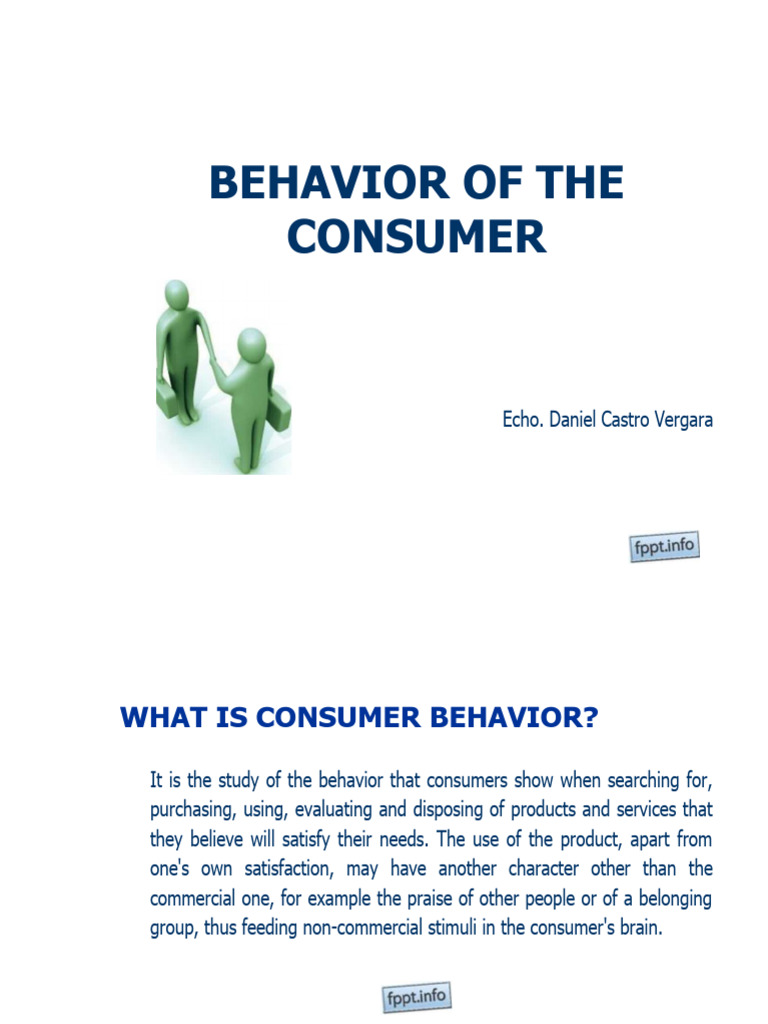 Topic 2 Definition of Consumer Behavior. Multidisciplinary Integration ...