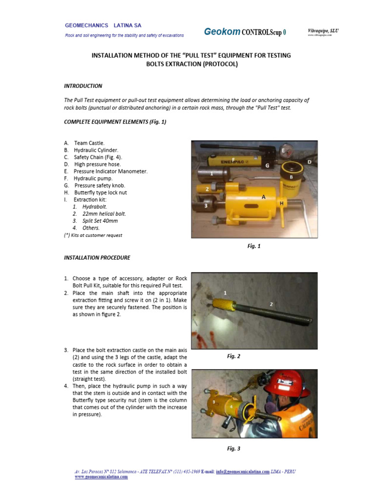 Pull Test Equipment Installation Procedure - 2013 - v2 | PDF | Pump ...