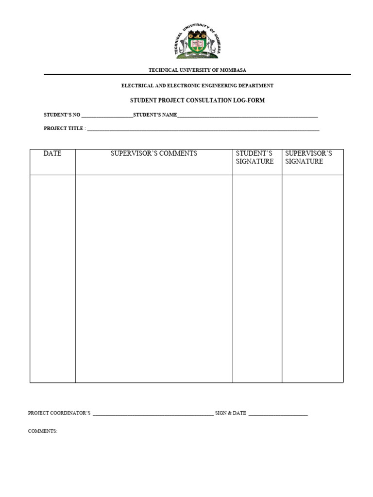 Student Project Log Book | PDF | Technology & Engineering
