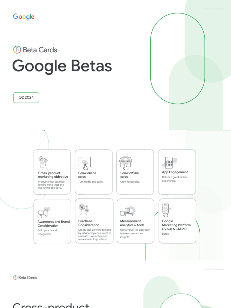 (External) Google Beta Cards - Q2'24 | PDF | Advertising | You Tube