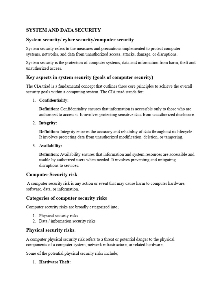 S4 System and Data Security | PDF | Information Security | Computer Security