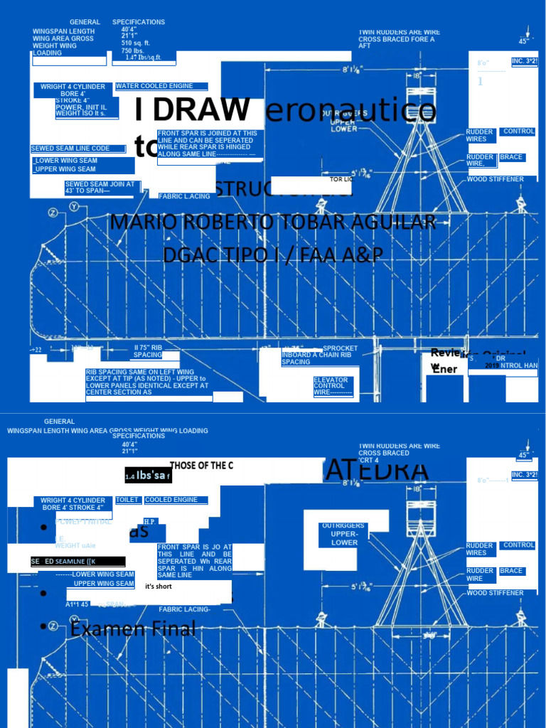 Aeronautical Drawing I | PDF | Spar (Aeronautics) | Aircraft