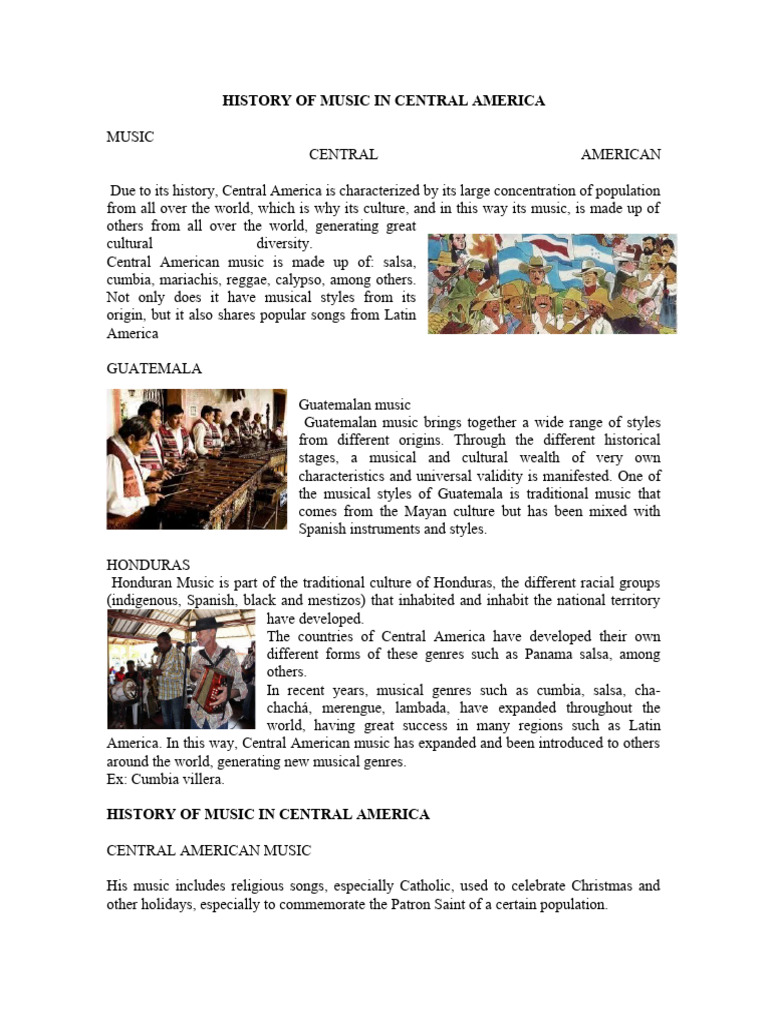 History of Music in Central America | PDF | Latin America | Latin ...