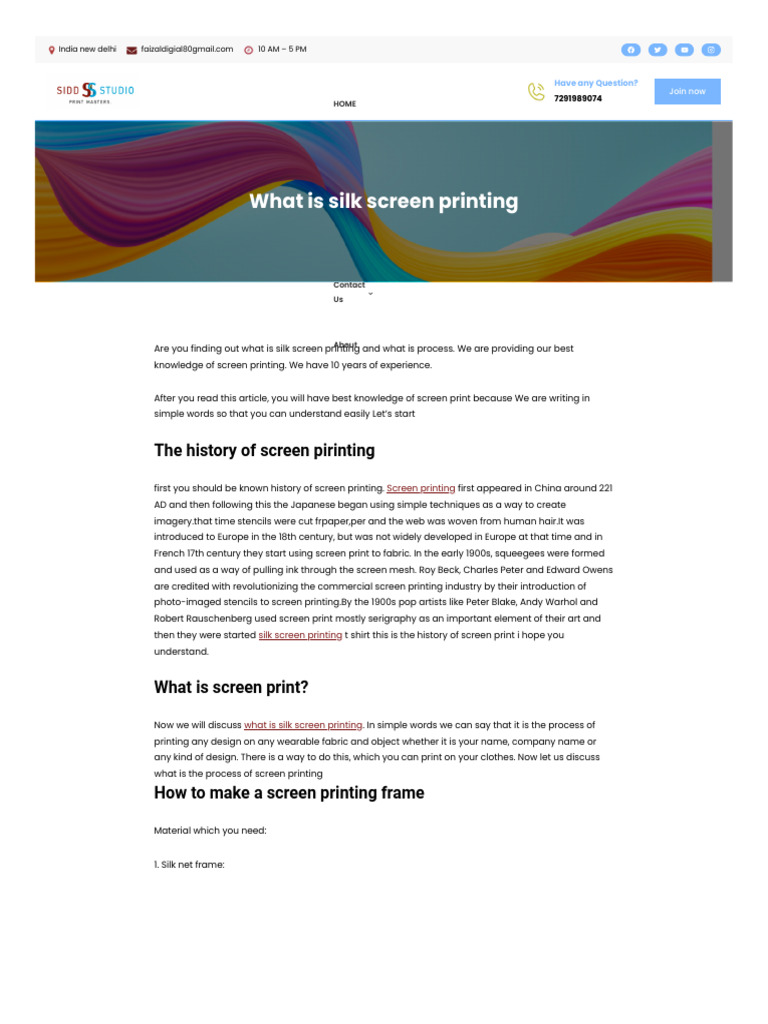 What Is Screen Printing | PDF | Artistic Techniques