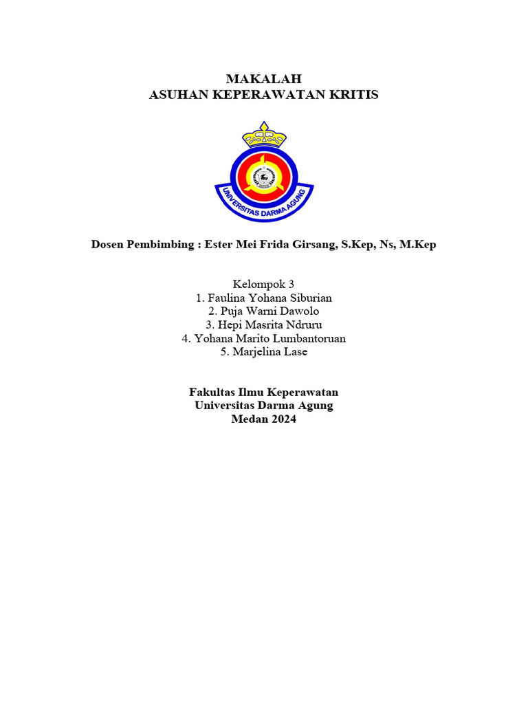 Pengkajian Keperawatan Kritis Wika | PDF | Sains & Matematika