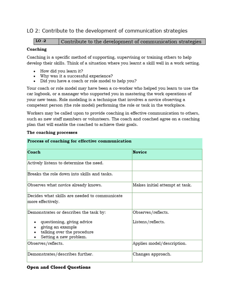 Lo 2 | PDF | Question | Communication