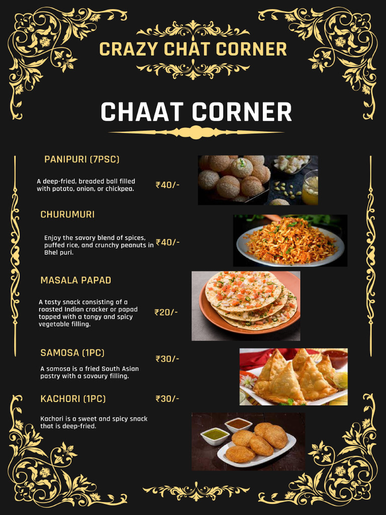 Crazy Chat Corner Menu | PDF