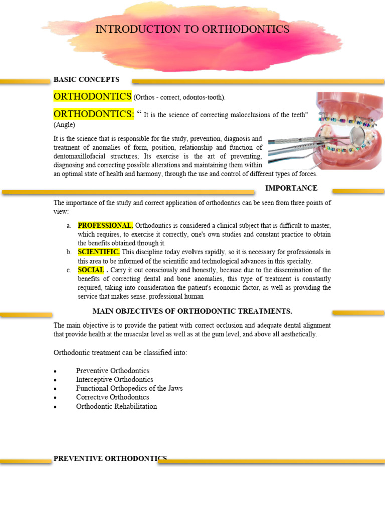 BASIC CONCEPTS in Orthodontics | Download Free PDF | Orthodontics ...