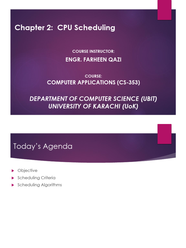 Chapter02 Cpu Scheduling Pdf Scheduling Computing Concurrent Computing