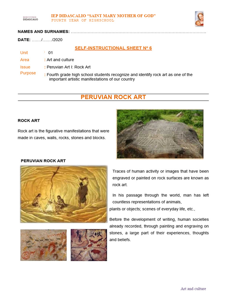 4th Grade - Sheet #6 Art and Culture | PDF | Rock Art | Pigment