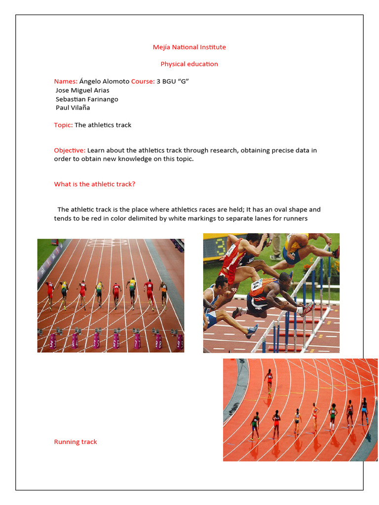 Running Track | PDF | Track And Field | Individual Sports