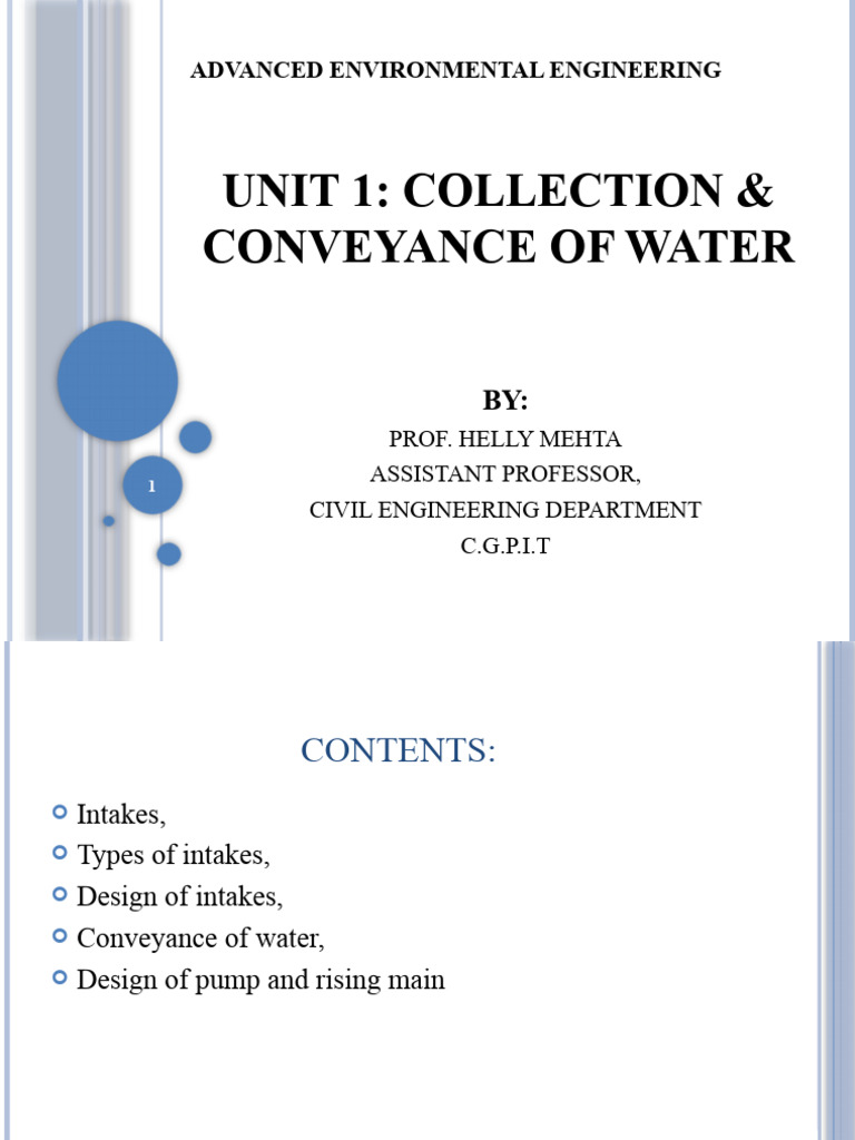 Water Intake and Conveyance Systems | PDF | Pump | Pipe (Fluid Conveyance)