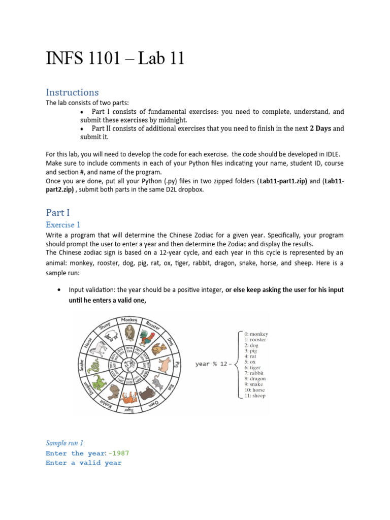 Lab 11 | PDF | Chinese Zodiac | Software Engineering