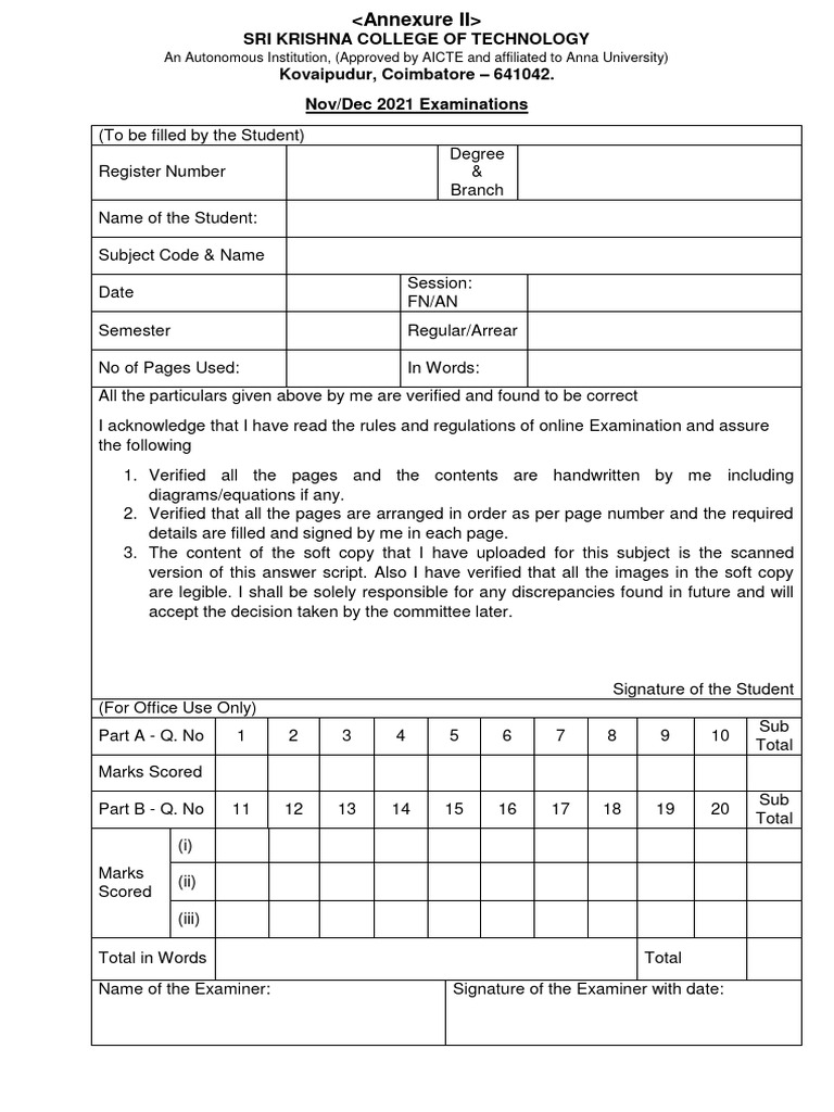 SOP For Online Examination | PDF