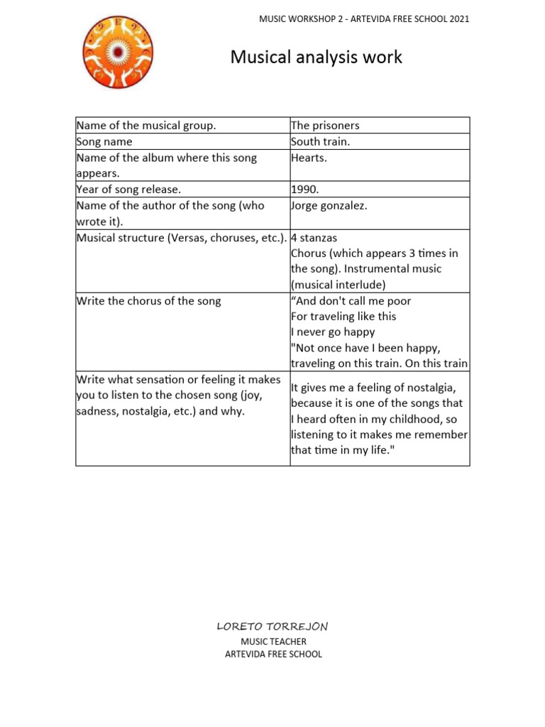 Musical Analysis of "South Train" | PDF | Poetry