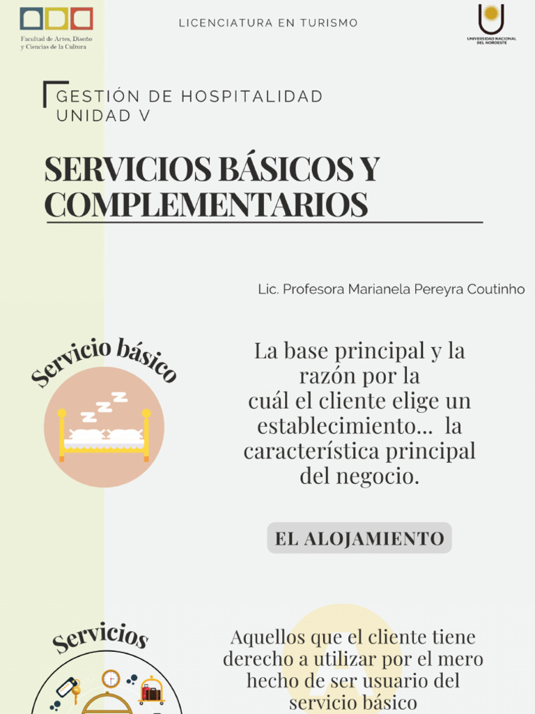 Clase - Unidad 5 - Servicios Basicos y Complementarios | PDF