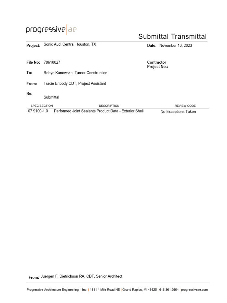 07 9100-1.0 Preformed Joint Sealants PD - Exterior Shell | PDF ...