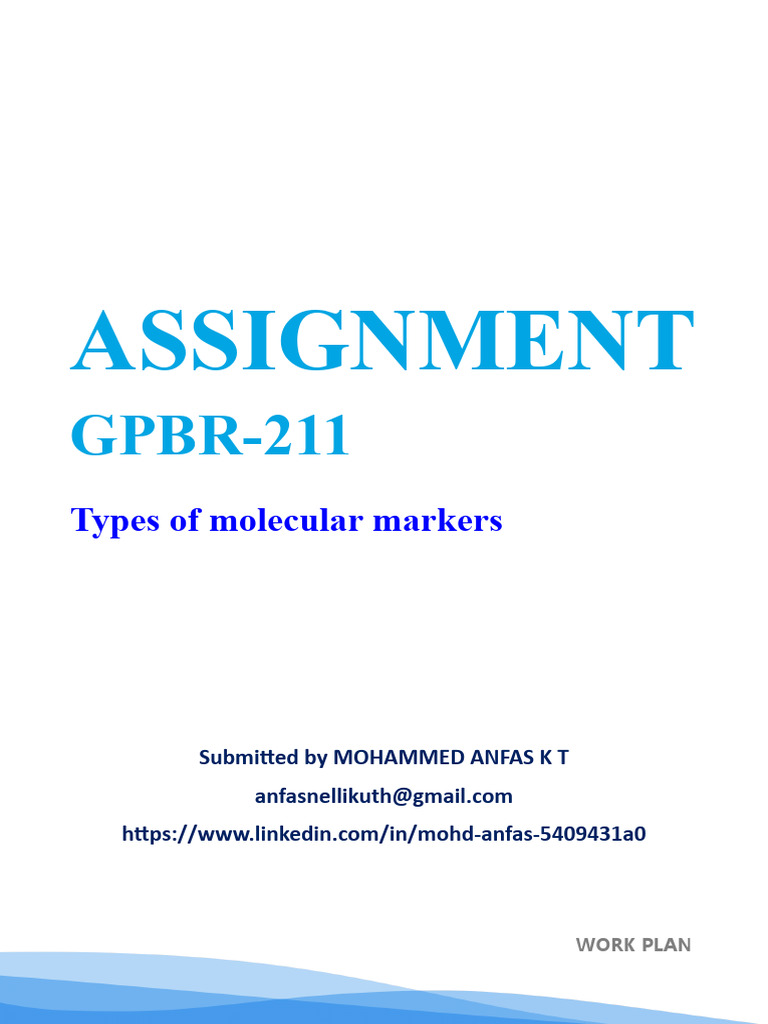 Types of Molecular Markers | PDF | Microsatellite | Nucleotides
